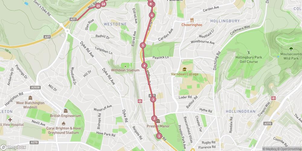 Preston Park to Patcham Windmill - Go Jauntly