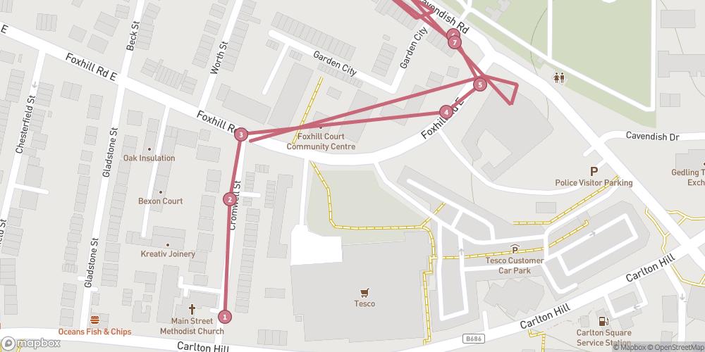 Carlton Community Hub circular walk - Go Jauntly