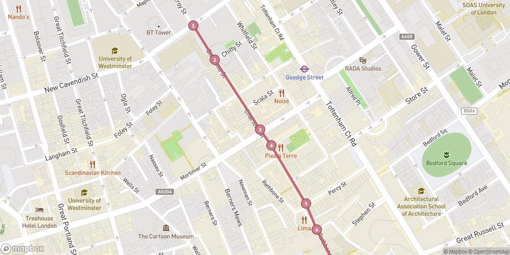 Fitzrovia to Charing Cross Station - Go Jauntly