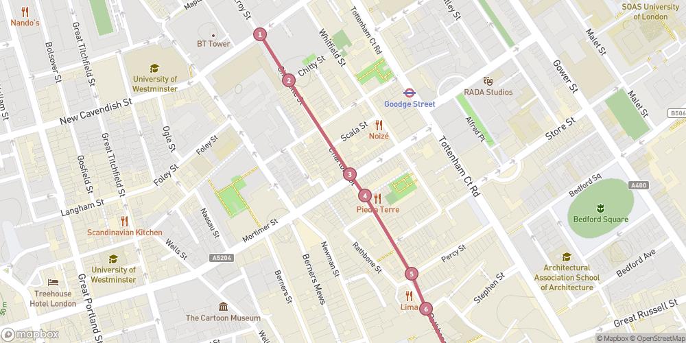 Fitzrovia to Leicester Square Tube - Go Jauntly
