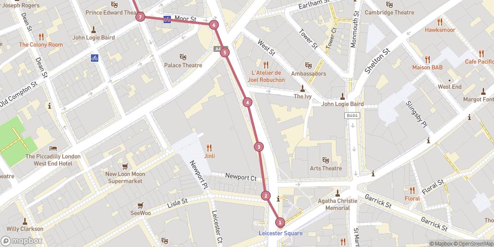 Leicester Square Tube to Fitzrovia - Go Jauntly