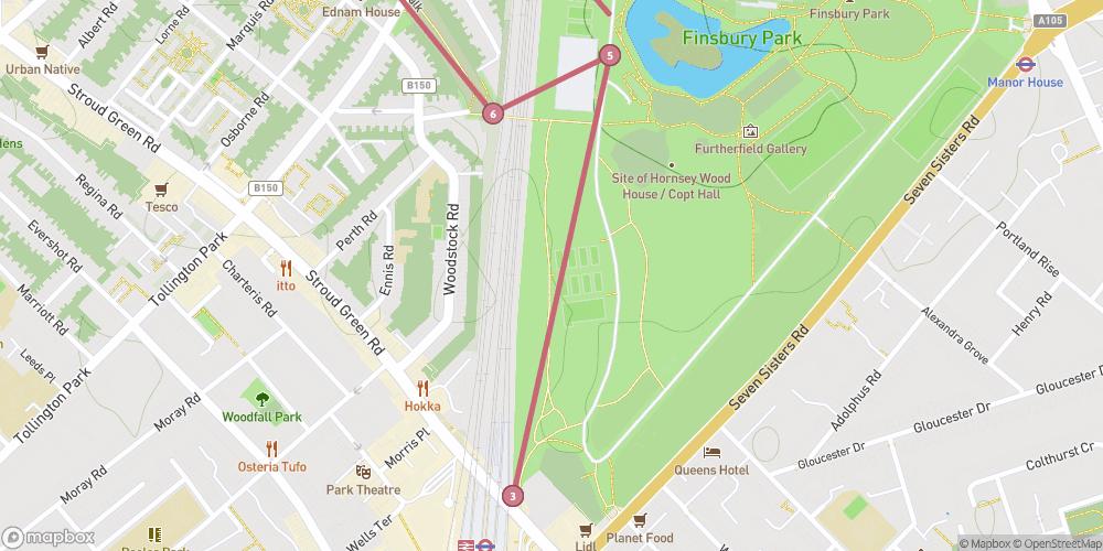 Finsbury Park to Alexandra Park - Go Jauntly