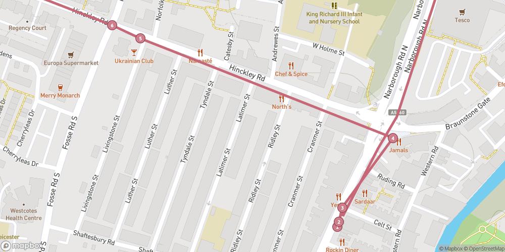 Westcotes Library to Fosse Rec - Go Jauntly